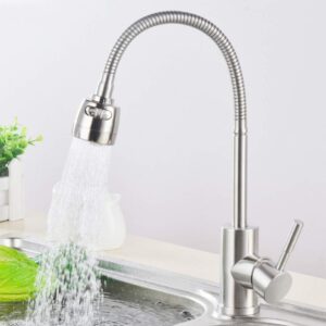 Bathtub Faucet Metal Kitchen Faucet Bathroom Spigot Single Handle Water Tap Kitchen Water Faucet Down Kitchen Faucet Kitchen Water Tap Kitchen Tap Stainless Steel Sink