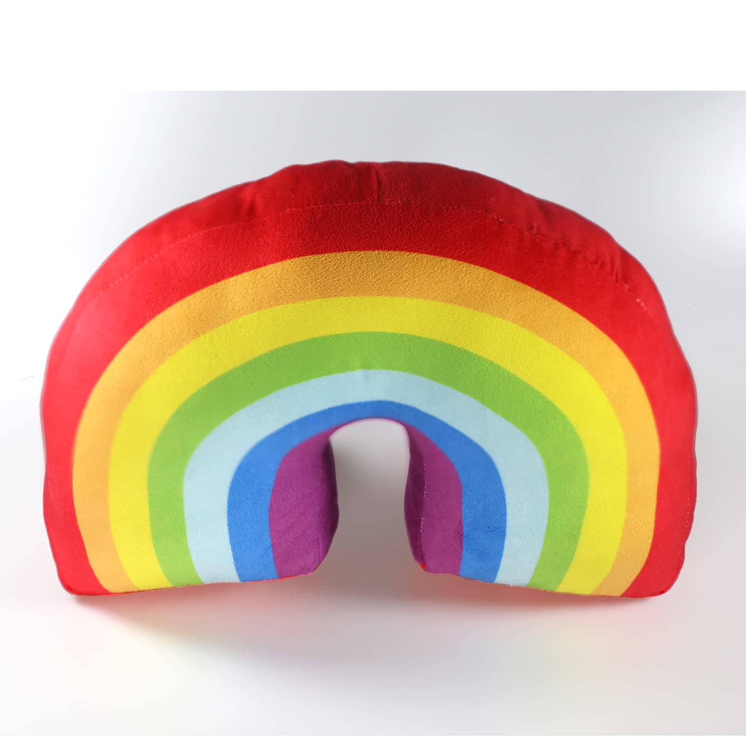 Poitemsic,Polypropylene 13.7in Rainbow Pillow for Girls Kids Bed Decoration Cushion Arch Shaped Stuffed Plush Sofa Chairs Throw Pillows