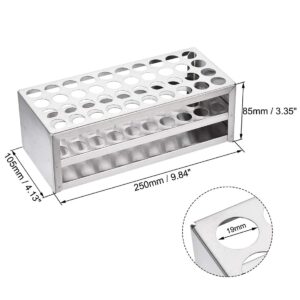 uxcell 304 Stainless Steel Test Tube Holder Lab Stand Rack 40 Hole 3 Layer for 15-18mm Tubes