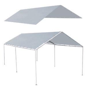 strong camel outdoor 10x20 replacement canopy roof cover outdoor carport covers (silver)