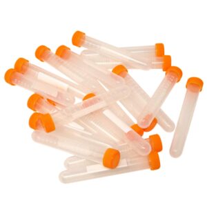 honbay 20pcs 15ml plastic centrifuge tube ep tube seed bottle - orange screw cap, round bottom, graduated marks