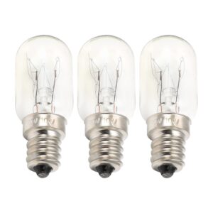 Othmro 3Pcs Light Bulbs 110-130V 10W Heat Resistant Bulbs E12, 2700K Warmwhite Incandescent Light Bulb Appliance Replacement, Incandescent for Refrigerator