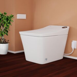 trone tahum bidet toilet tankless toilet with heated seat syphonassist flush and advanced toe touch technology smart toilet for bathroom