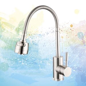 Bathtub Faucet Metal Kitchen Faucet Bathroom Spigot Single Handle Water Tap Kitchen Water Faucet Down Kitchen Faucet Kitchen Water Tap Kitchen Tap Stainless Steel Sink