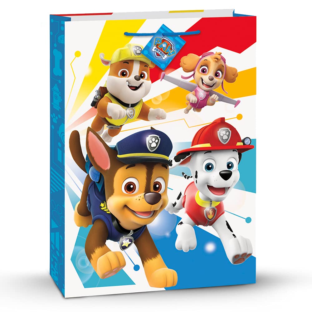 Unique Paw Patrol Jumbo Pack of 1 Gift Bag, 18" X 13", Multicolor