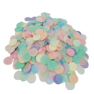 Mybbshower 1 Inch Pastel Tissue Paper Table Confetti Dots for Baby Shower Gender Reveal Birthday Party Decorations 2 oz