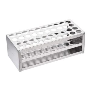 uxcell 304 stainless steel test tube holder lab stand rack 40 hole 3 layer for 15-18mm tubes