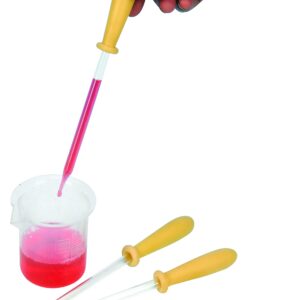 6PK Dropping Pipette, 6.75" - Glass with Latex Teat - Eisco Labs