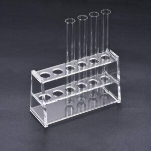 uxcell Acrylic Test Tube Holder Rack 6 Wells for 10ml Centrifuge Tubes Clear