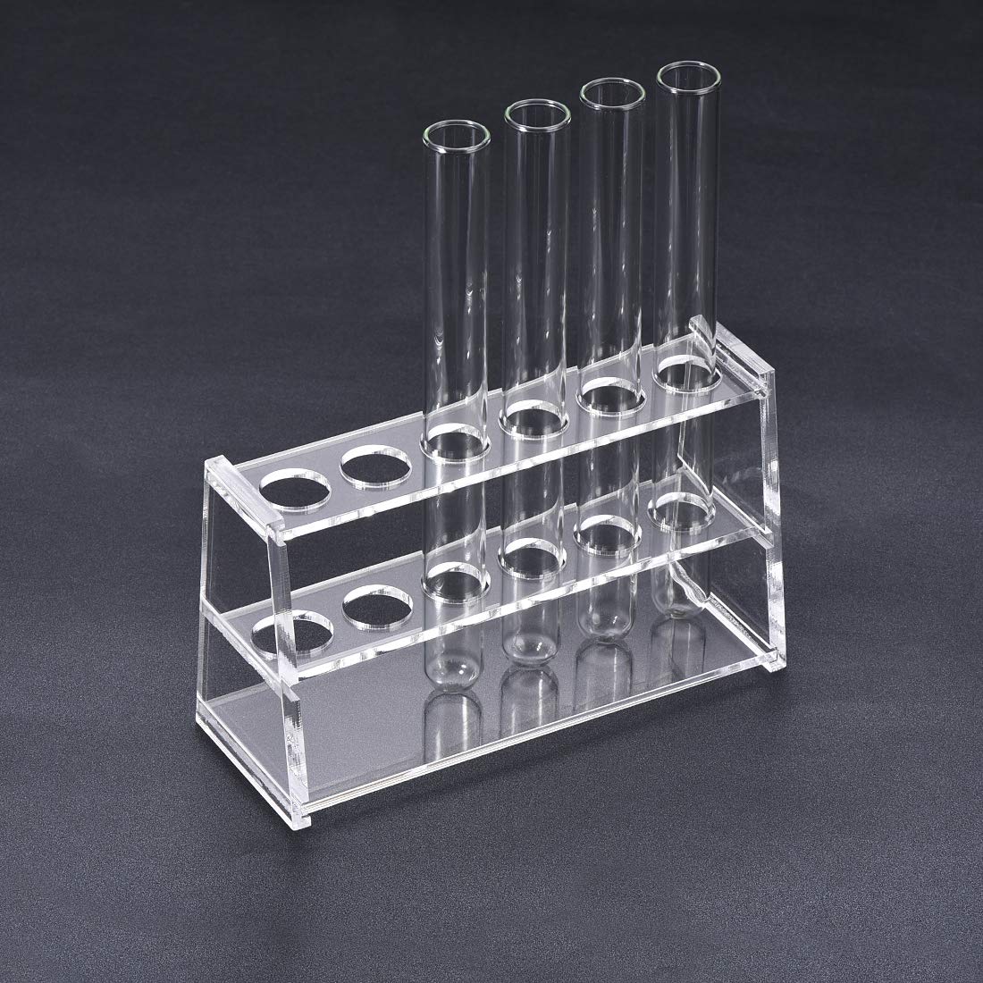 uxcell Acrylic Test Tube Holder Rack 6 Wells for 10ml Centrifuge Tubes Clear