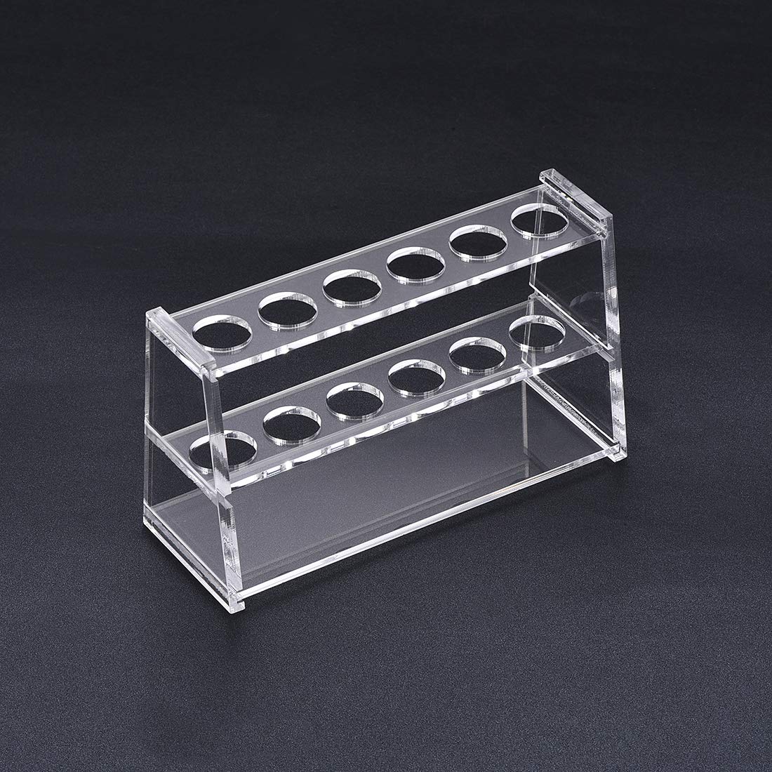 uxcell Acrylic Test Tube Holder Rack 6 Wells for 10ml Centrifuge Tubes Clear