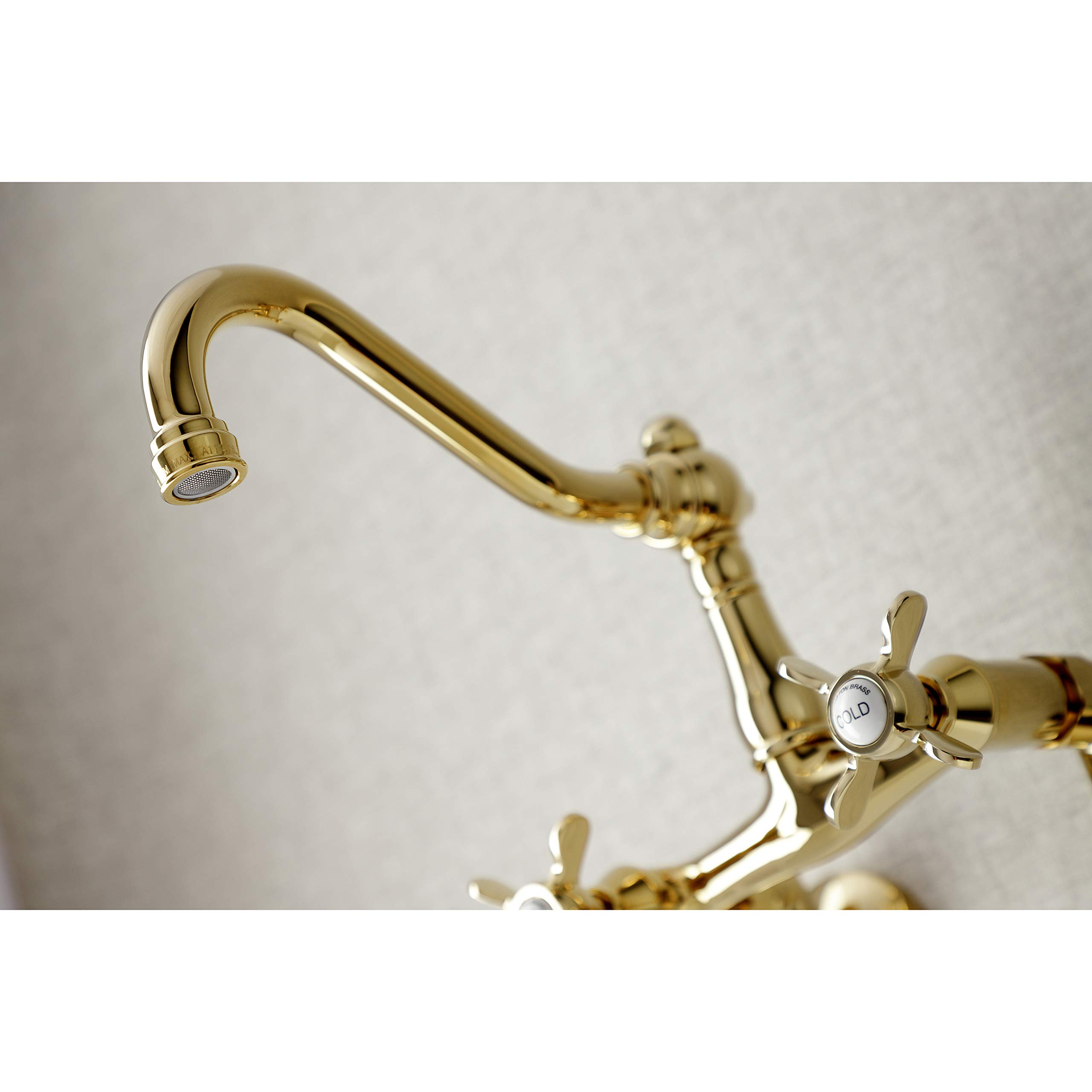 Kingston Brass KS3222BEX Essex Kitchen Faucet, Polished Brass