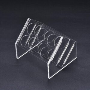 uxcell Slant Rack Acrylic Test Tube Holder 6 Wells for 50ml Centrifuge Tubes Clear