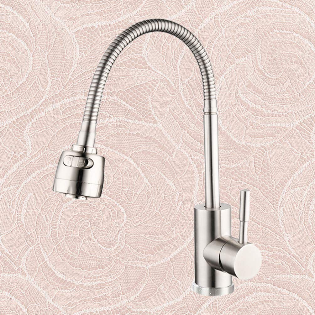 Bathtub Faucet Metal Kitchen Faucet Bathroom Spigot Single Handle Water Tap Kitchen Water Faucet Down Kitchen Faucet Kitchen Water Tap Kitchen Tap Stainless Steel Sink