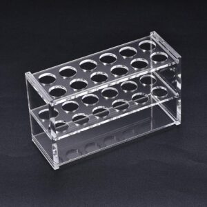 uxcell Acrylic Test Tube Holder Lab Stand Rack 2x6 Wells for 10ml Centrifuge Tubes Clear