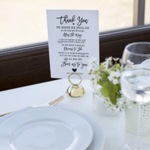 Your Main Event Prints 50 Wedding Thank You Place Setting Cards - Perfect for Adding to Table Centerpieces and Wedding Decorations for Receptions - Pack of 50 Cards