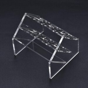 uxcell Slant Rack Acrylic Test Tube Holder 6 Wells for 50ml Centrifuge Tubes Clear