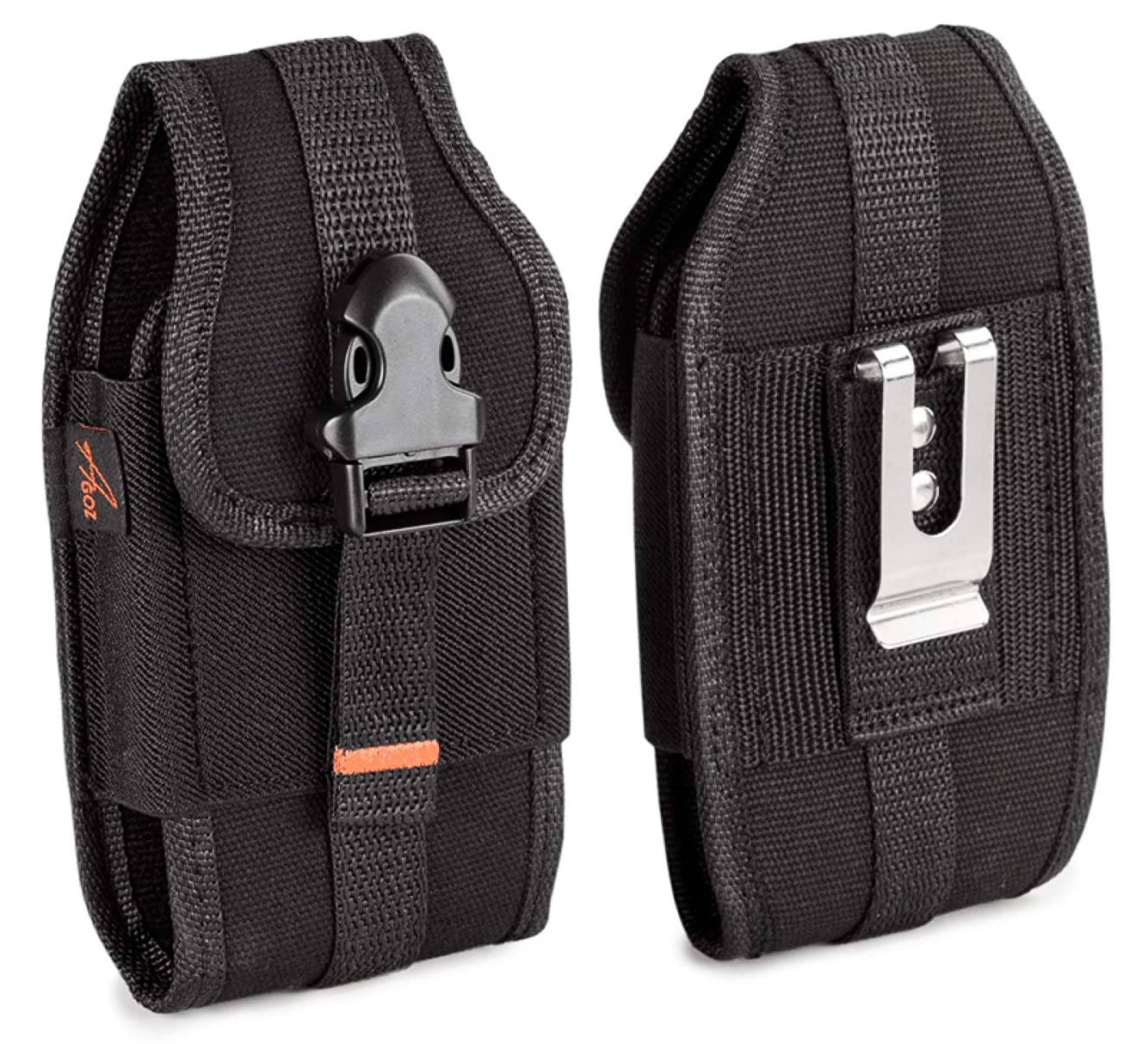 Agoz Zebra TC52 TC57 Scanner Holster, Rugged Vertical Case Pouch for Zebra TC51 TC52 TC55 TC56 TC57 TC20 TC21 TC25 TC26 MC40 MC45 Mobile Handheld Scanner, Metal Belt Clip Loop,Card Holder,Front Buckle