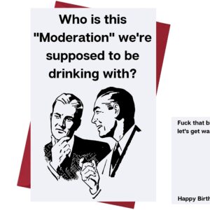 Funny Happy Birthday Card For Men & Women – Birthday Card For Drinkers - Prank Birthday Card – Funny Birthday Card for Friends, Family, Coworkers, Etc. – Alcohol Birthday Card – With Envelope