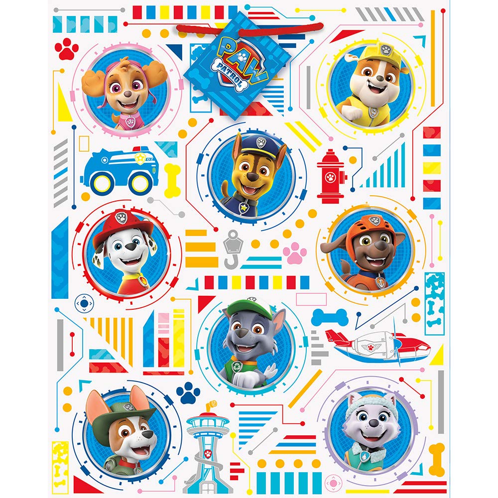 Paw Patrol Large Ultimate Multicolor Gift Bag (1 Pc) - Delightful Pup-Themed Party Favor Bags Perfect for Birthday Celebrations