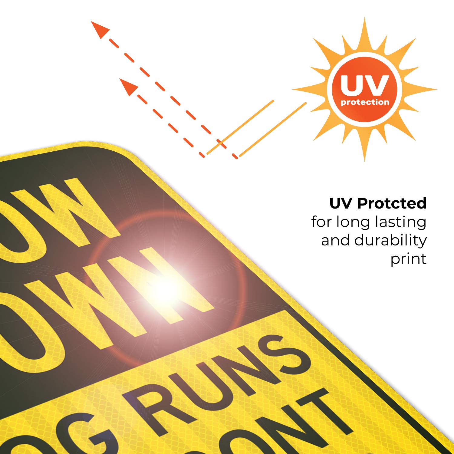 Sigo Signs Dogs at Play Sign, Slow Down Dog Runs in Front of Cars, Large 12x18 3M Reflective (EGP) Heavy .63 Aluminum,Weather/Fade Resistant, Easy Mounting, Indoor/Outdoor Use, Made in USA