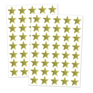 1000 pack, gold foil star metallic stickers, 0.6" diameter