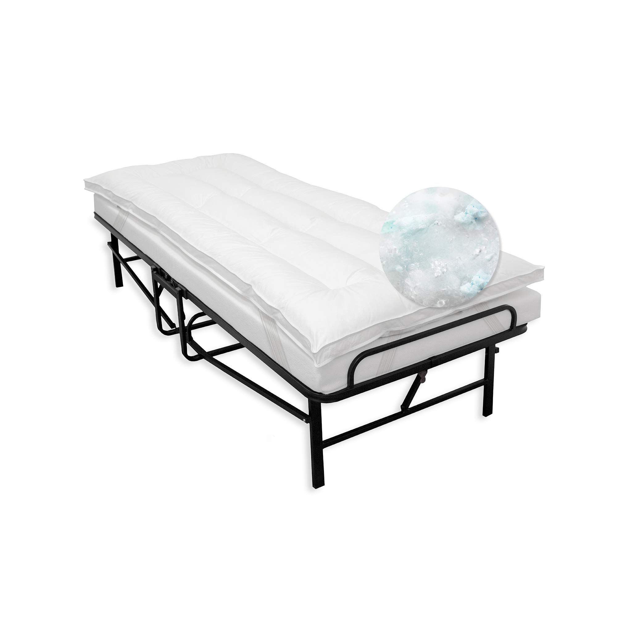 SensorPEDIC MemoryLOFT Cot Mattress Topper, White, Small Single