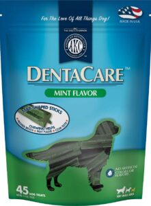 pet brands american kennel club - dentacare mint dental dog treat | 45 dog sticks | small breed size