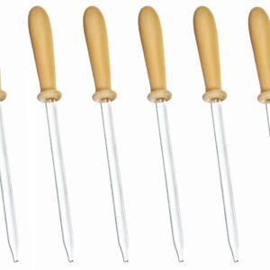 6PK Dropping Pipette, 6.75" - Glass with Latex Teat - Eisco Labs