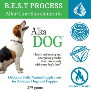 Alka•Dog — Morter HealthSystem Best Process Alkaline — Nutrient Rich Superfood Powder for Dogs with Probiotics, Trace Minerals, Enzymes & Antioxidants