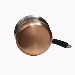 4 Pcs Set - Stainless Steel Copper Bottom Saucepan, Tea Coffee Pan, Milk Pan, Tapeli Patila, Sauce Pot (Capacity-800 ml,1200 ml,1700 ml, and 2000 ml).