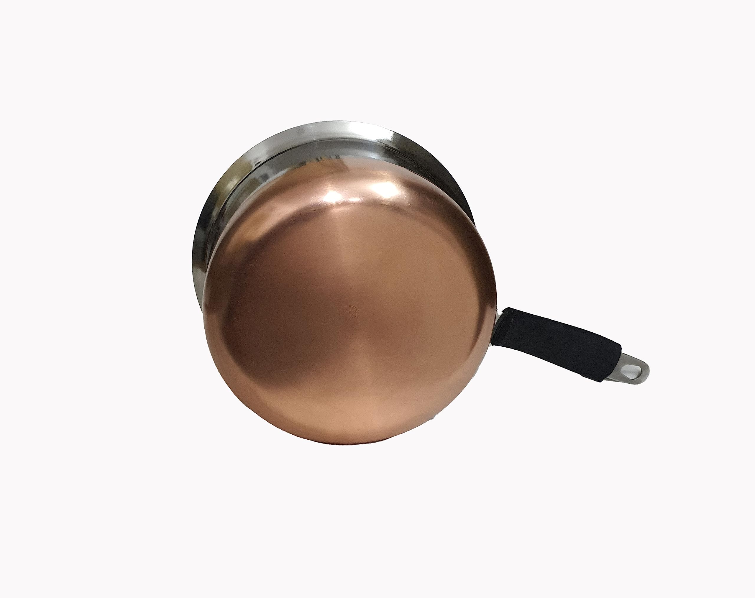 4 Pcs Set - Stainless Steel Copper Bottom Saucepan, Tea Coffee Pan, Milk Pan, Tapeli Patila, Sauce Pot (Capacity-800 ml,1200 ml,1700 ml, and 2000 ml).