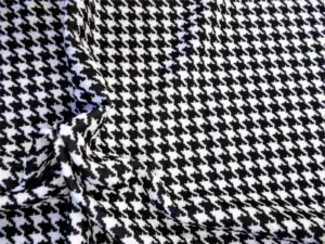 bullet printed liverpool textured fabric stretch sm houndstooth black white u16