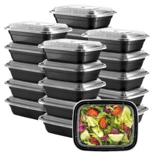 comfy package [12 oz -50 count 1 compartment meal prep containers reusable - microwaveable, dishwasher and freezer safe, bpa-free, portion control and convenience food storage with lids, stackable