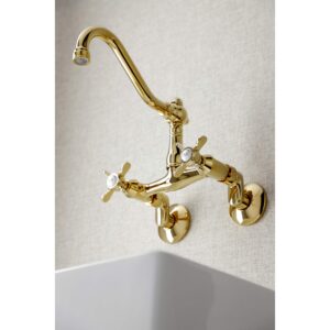 Kingston Brass KS3222BEX Essex Kitchen Faucet, Polished Brass