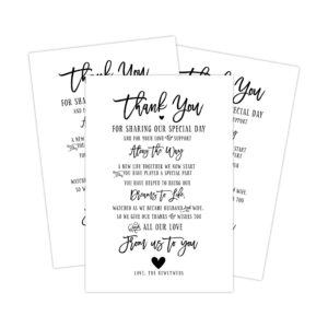 Your Main Event Prints 50 Wedding Thank You Place Setting Cards - Perfect for Adding to Table Centerpieces and Wedding Decorations for Receptions - Pack of 50 Cards