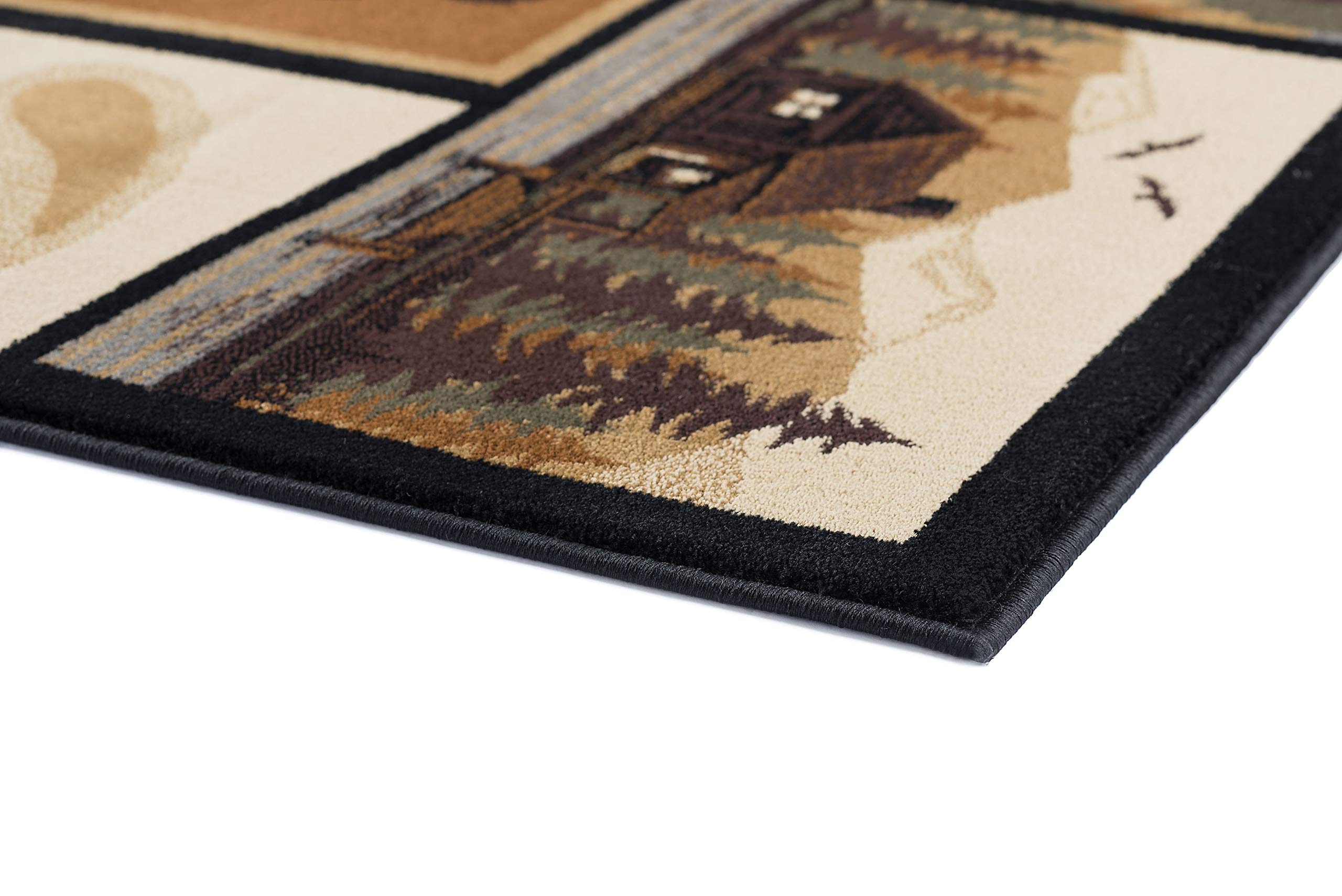 Tayse Northern Wildlife Multi-Large Color Area Rug for Living Room & Bedroom & DiningRoom - Cabin, Lodge and Farmhouse Style Rustic Indoor Carpet, 8'9'' x 12'3'', NTR6660 9x12