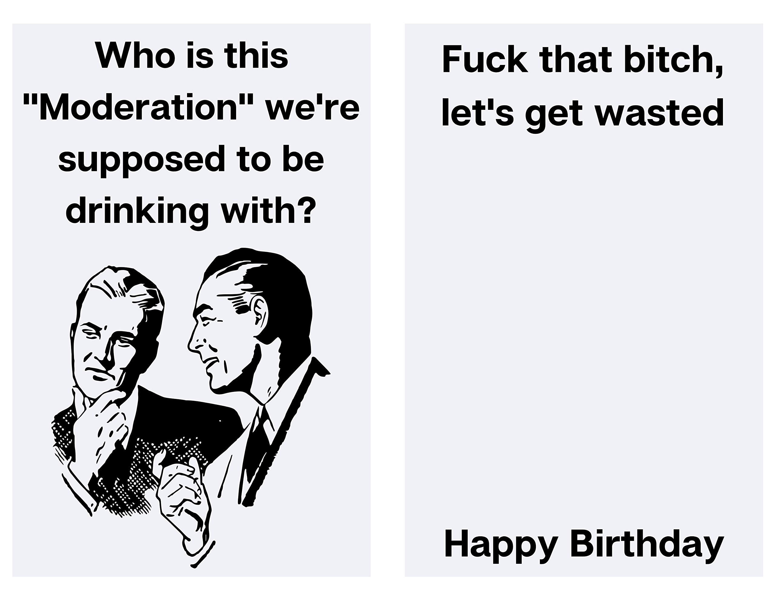 Funny Happy Birthday Card For Men & Women – Birthday Card For Drinkers - Prank Birthday Card – Funny Birthday Card for Friends, Family, Coworkers, Etc. – Alcohol Birthday Card – With Envelope