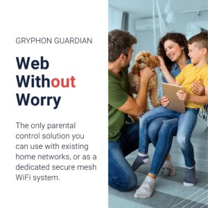 Gryphon Guardian Mesh WiFi Router and Parental Control System with Content Filters and Advanced Cyber Security