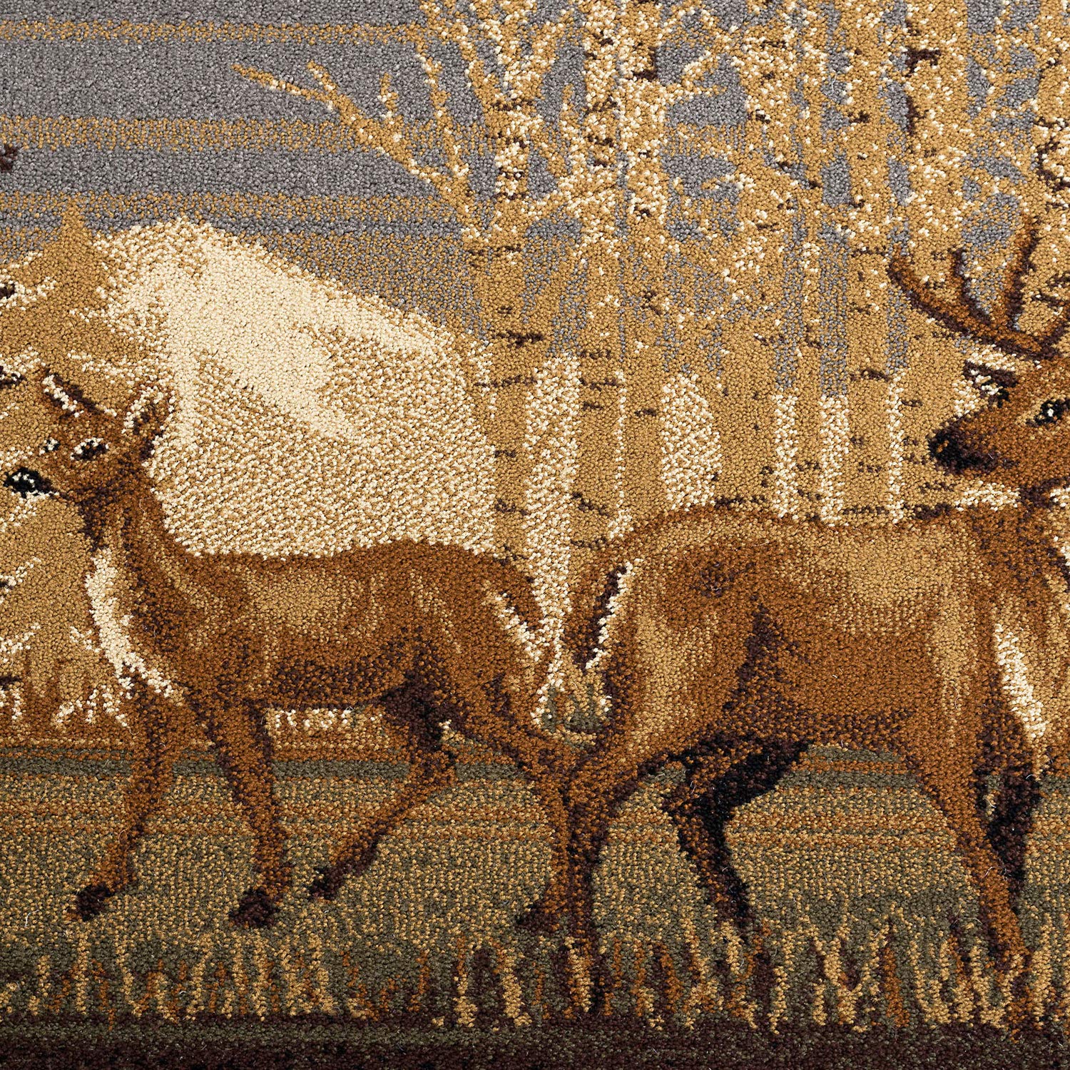 Tayse Northern Wildlife Multi-Large Color Area Rug for Living Room & Bedroom & DiningRoom - Cabin, Lodge and Farmhouse Style Rustic Indoor Carpet, 8'9'' x 12'3'', NTR6660 9x12