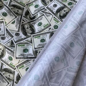 100 Dollar Bill Cotton Fabric/Money Print Fabric /0 Cotton / 45" Wide/Sold by The Yard