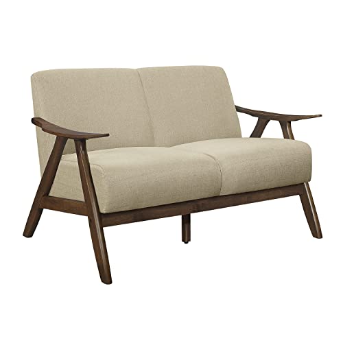 Lexicon Elle Fabric Loveseat, Beige