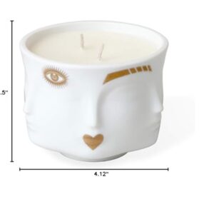 Jonathan Adler Gilded Muse Candle, White and Gold