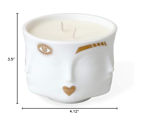 Jonathan Adler Gilded Muse Candle, White and Gold