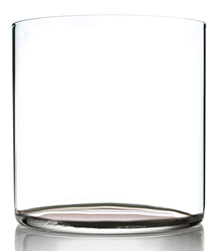 Amehla Ultra Thin Cocktail Glasses 12-ounce Double Old Fashioned Whiskey Glasses - Minimalist H20 Water Drinking Glass - (4)