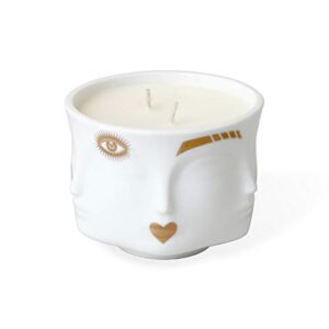 Jonathan Adler Gilded Muse Candle, White and Gold