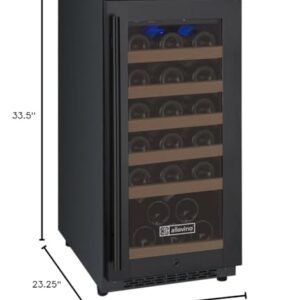 Allavino 15" Wide FlexCount II Tru-Vino 30 Bottle Single Zone Black Wine Refrigerator