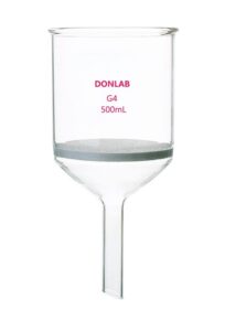 donlab eea0354 glass 350ml buchner filtering funnel with fritted disc g4 pore size 4-7μm