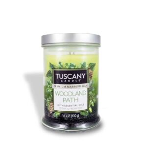 tuscany candle woodland path® long-lasting scented jar candle, 18 oz