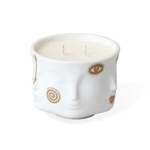 Jonathan Adler Gilded Muse Candle, White and Gold